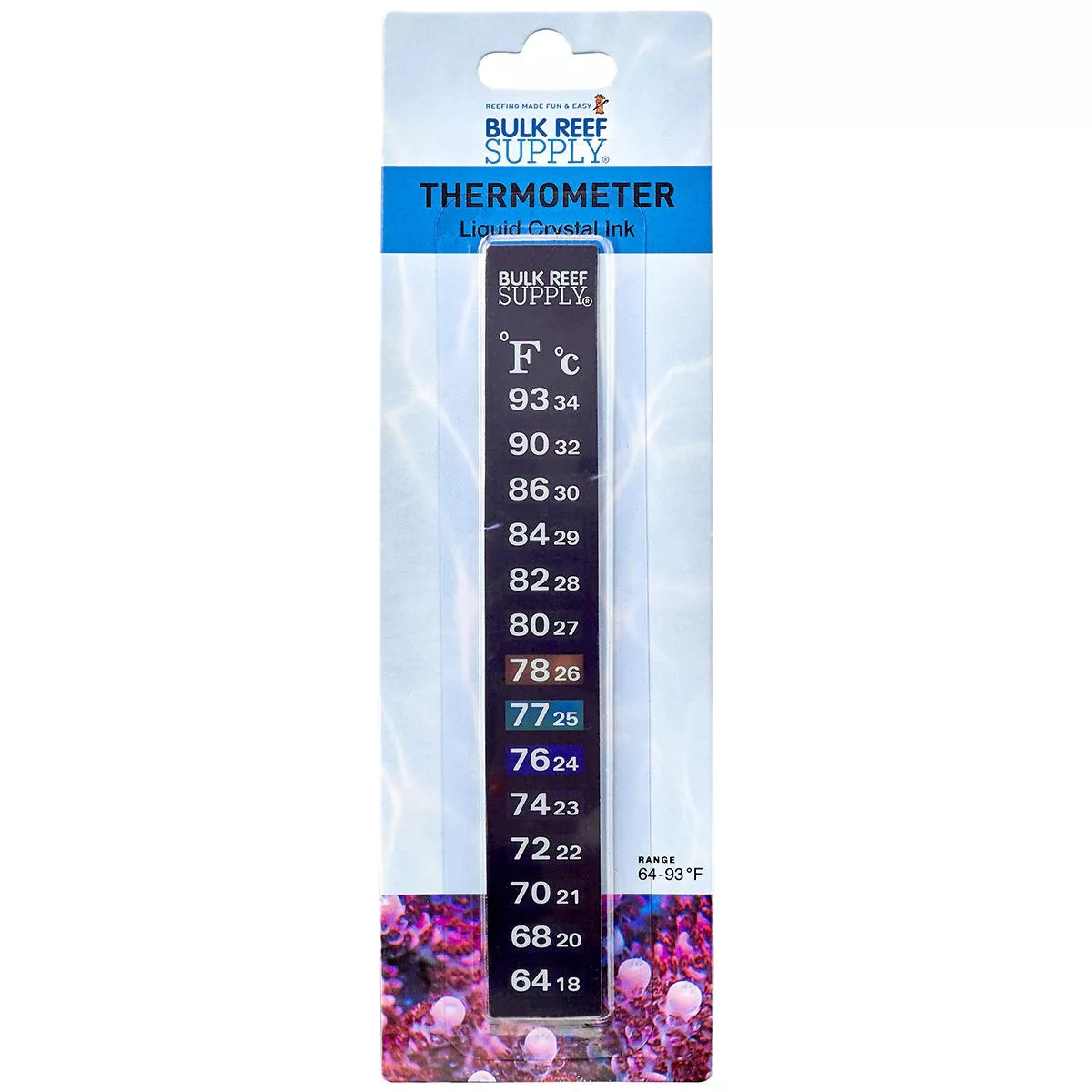 Bulk Reef Supply Stick-On Thermometer – Candy Corals